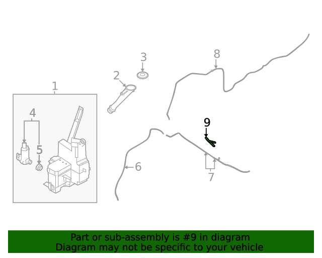 28937-6RR0A - Windshield Washer Nozzle 2021-2023 Nissan Rogue ...