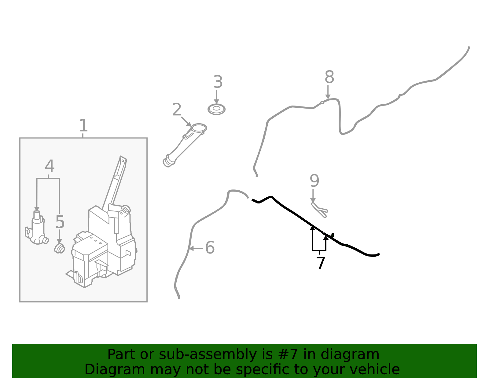 28935-6RR0A - 2021-2023 Nissan Rogue - Washer Hose | Anicra Nissan Parts