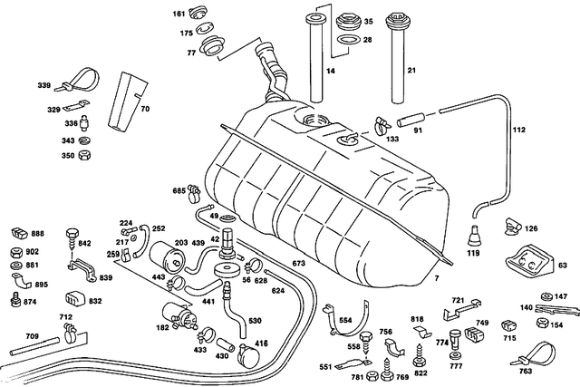 116-470-35-64 - Fuel Line 1973-1980 Mercedes-Benz 450SEL | Mercedes ...