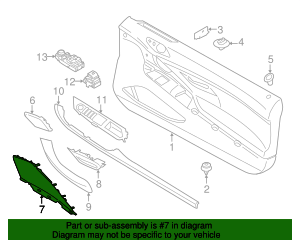 2012-2018 BMW Cover loudspeaker left 51-41-7-344-711 | AutoNationParts.com