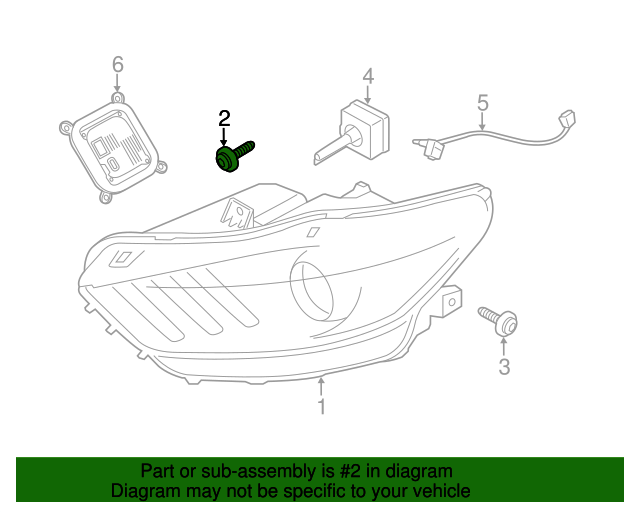 2013-2023 Ford Headlamp Assembly Upper Bolt -W714923-S439 | QuirkParts