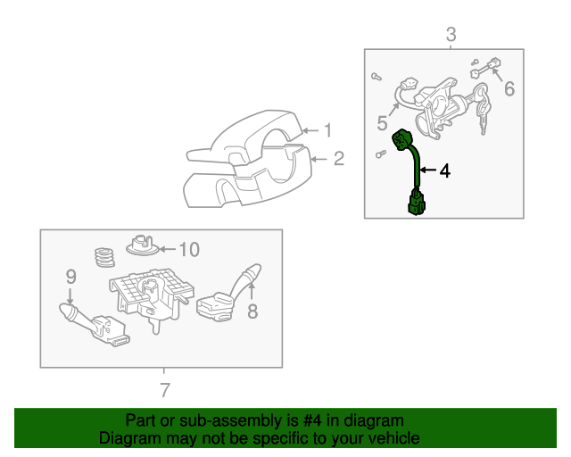 2000-2005 Hyundai Accent Ignition Switch 93110-25000 | OEM Parts Online