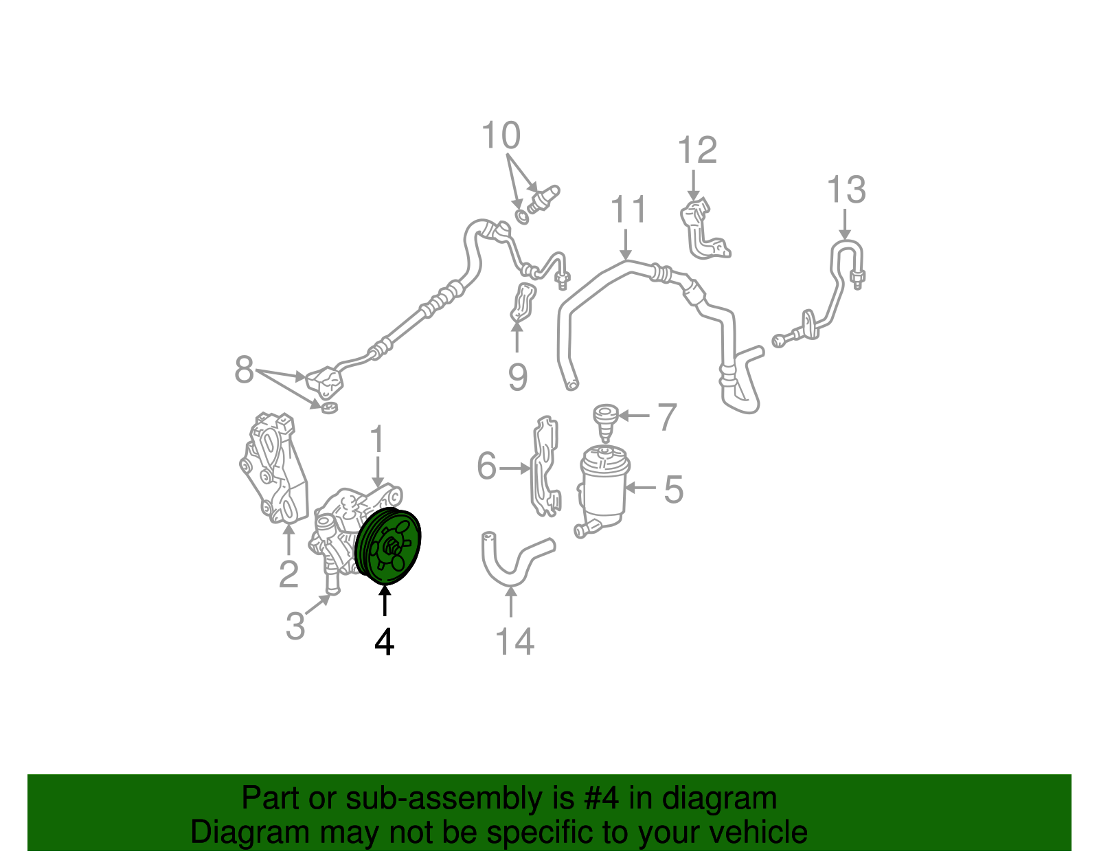 56483-PLA-003 - 2001-2005 Honda Civic - Pulley Power Steering Pump ...