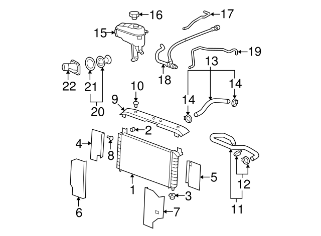 2007-2014 Cadillac Baffle Asm-Rad Air Upr 22737375 | GM Parts Center