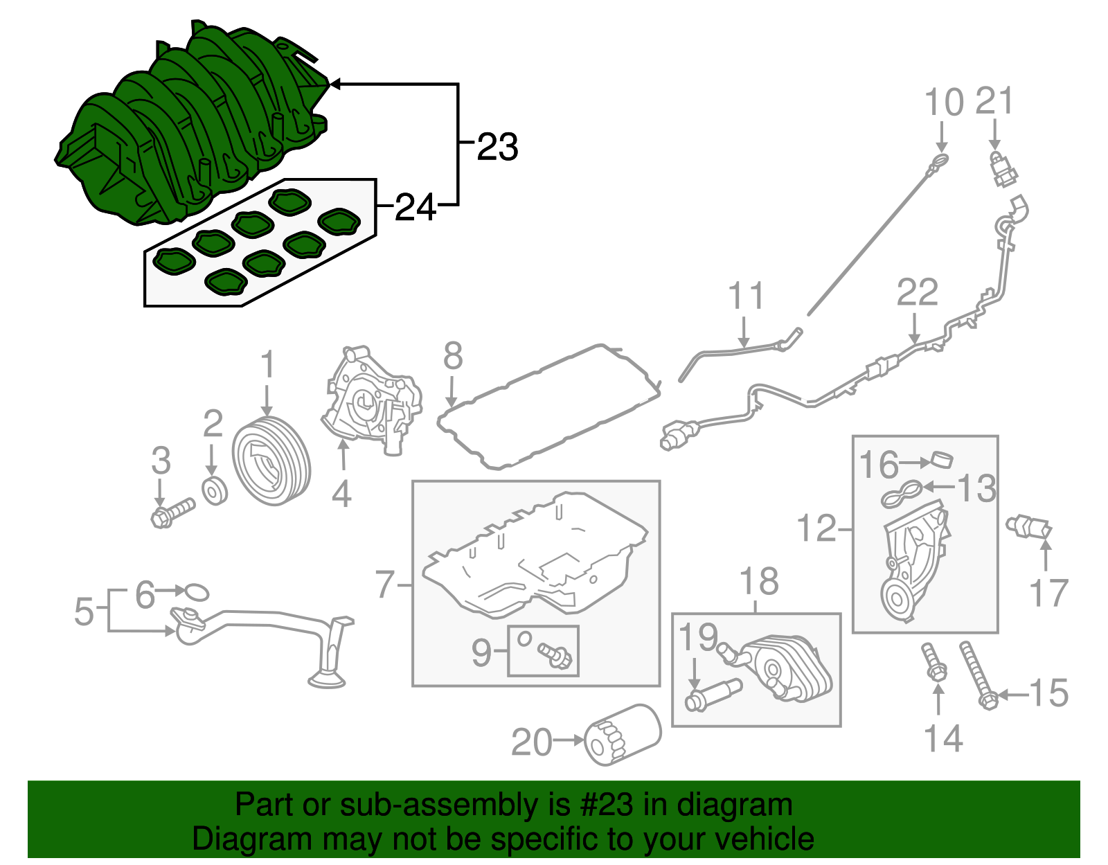 2015-2017 Ford F-150 | Intake Manifold | FL3Z-9424-J | Walls' Ford Parts