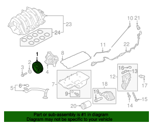 Genuine OEM Ford Part - Crankshaft Pulley EL3Z-6312-A | Genuine OEM ...