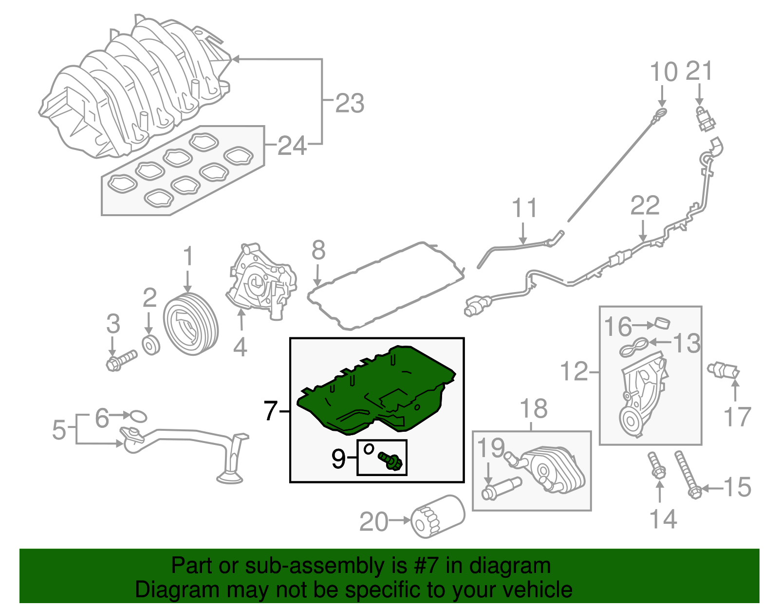 2013-2017 Ford F-150 | Oil Pan | BL3Z-6675-A | Walls' Ford Parts