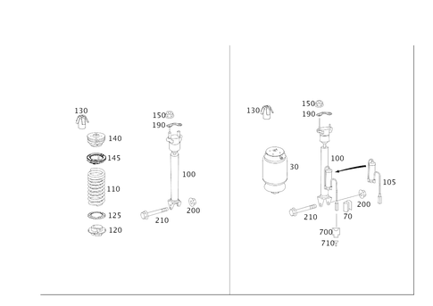 Springs and Suspension, Rear for 2007 Mercedes-Benz R500 | Mercedes ...