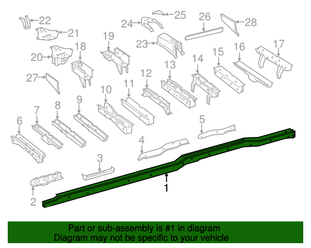 906-311-12-01 - Frame Rail 2014-2021 Mercedes-Benz Sprinter 3500 ...