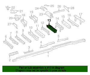 906-310-73-37 - Cross-Member 2010-2021 Mercedes-Benz Sprinter 3500 ...