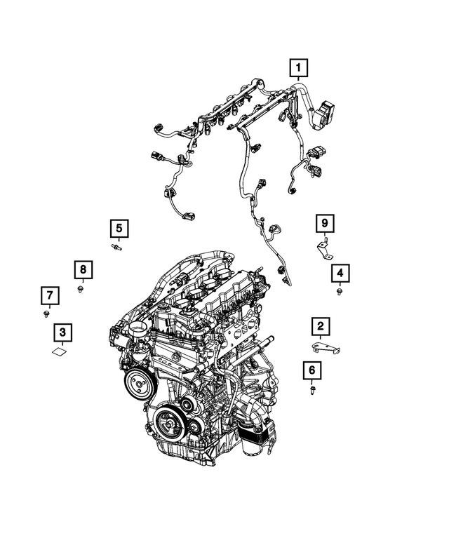 2023 Jeep Cherokee Engine Wiring 68526128AA | Mopar Estores