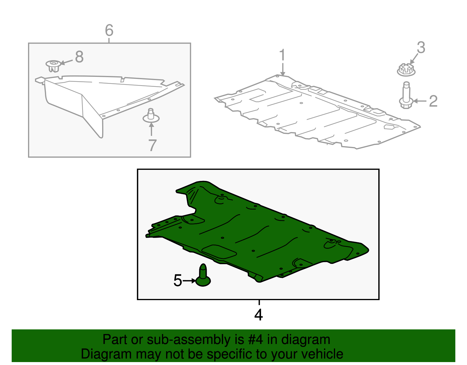 2016-2020 Cadillac CT6 Underbody Front Air Deflector 84211786 GM ...
