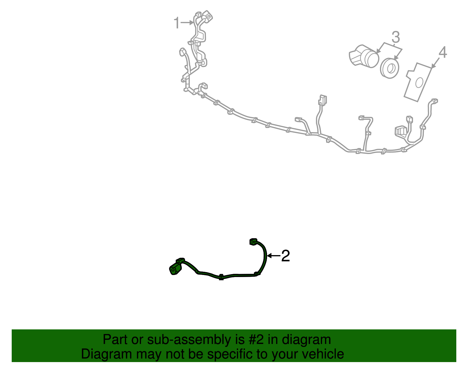 2018-2021 GM Auxiliary Heater Wiring Harness 84363639 GM ...