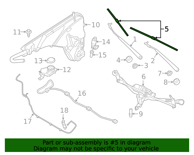 Genuine BMW 61-61-9-466-377 | Wiper Blade Set | FREE Shipping on Most ...
