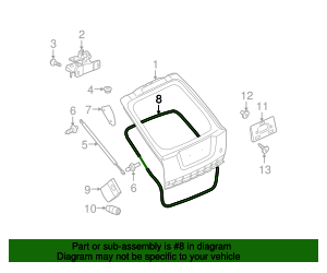 2006-2013 Land Rover Range Rover Sport Weather-Strip On Body LR024948 ...