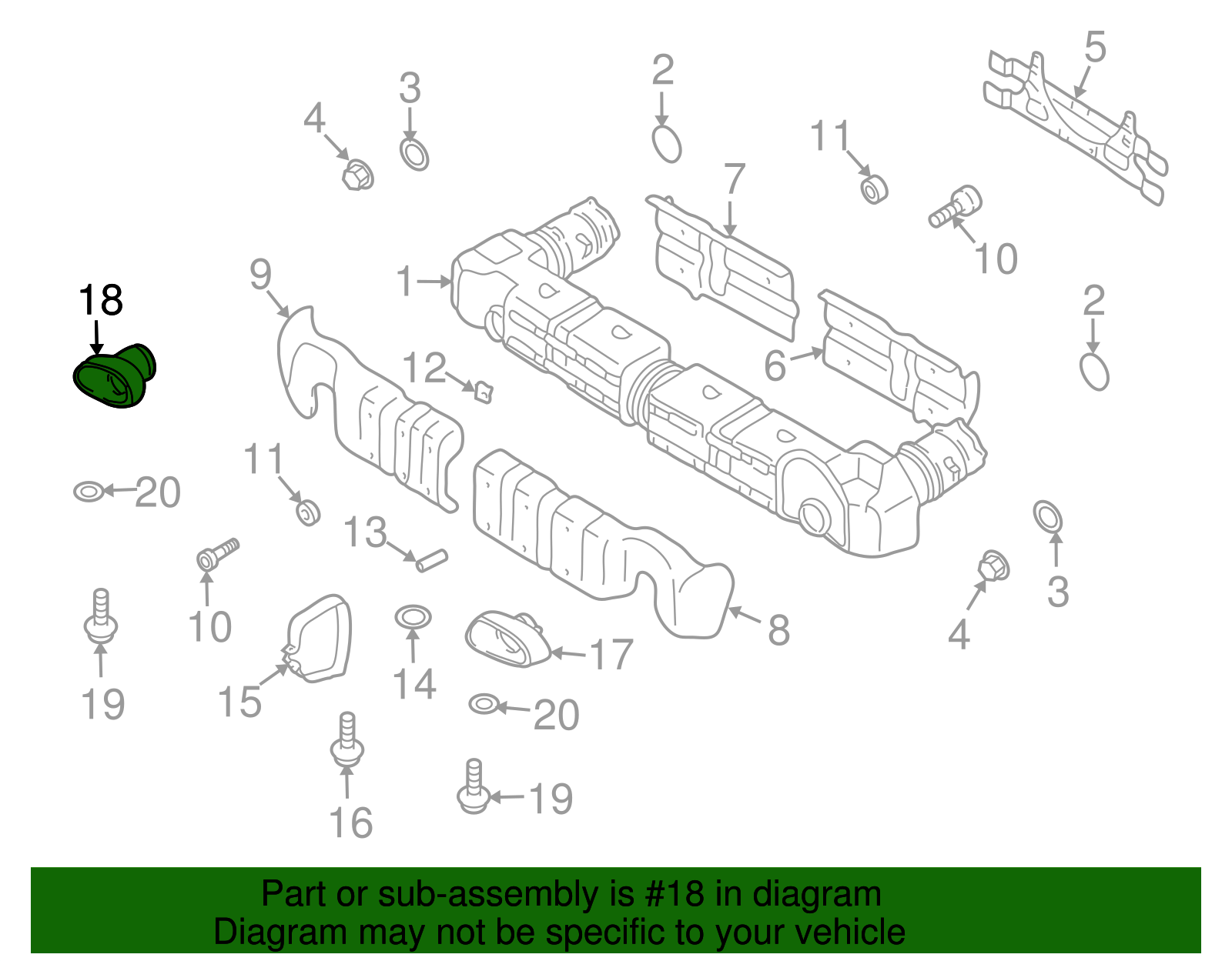 2007-2010 Porsche 911 Tail Pipe 997-111-251-02 | Sunset Porsche Parts