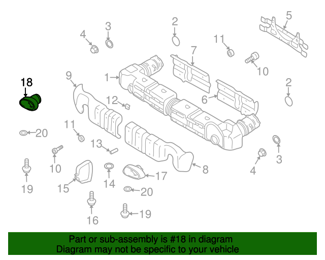2007-2010 Porsche 911 Tail Pipe 997-111-251-02 | Sunset Porsche Parts