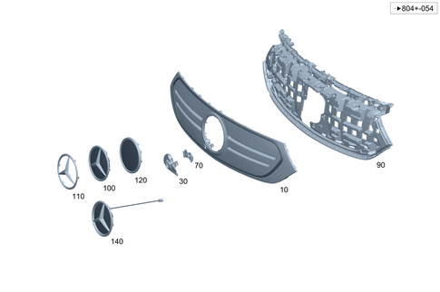 Radiator Grille for 2024 Mercedes-Benz EQB 250+ | Mercedes-Benz USA Parts