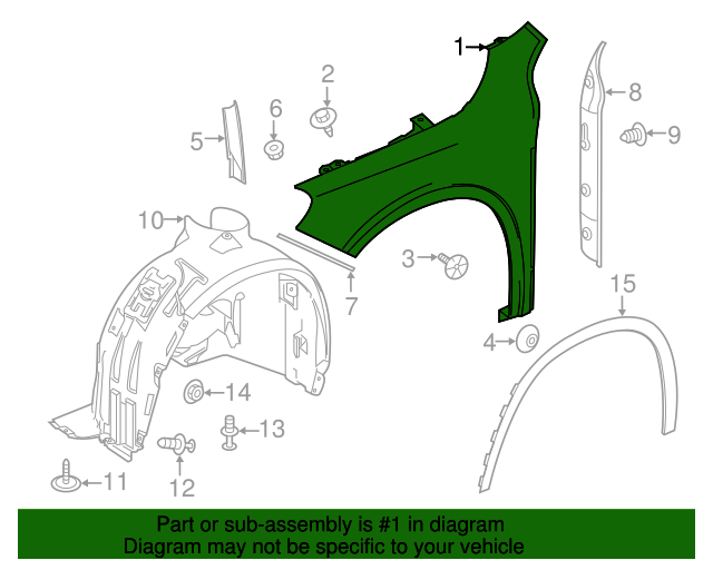 156-880-01-18 - Fender 2015-2020 Mercedes-Benz | Mercedes-Benz USA Parts