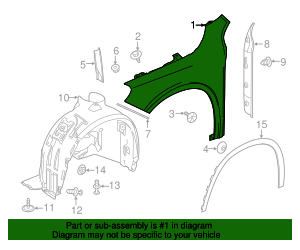 156-880-02-18 - Fender 2015-2020 Mercedes-Benz | Mercedes-Benz USA Parts
