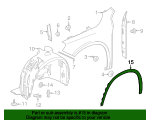 156-885-23-22 - Wheel Arch Molding 2015-2020 Mercedes-Benz ...