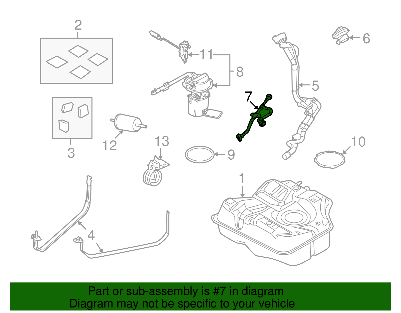 KFL-89 - Motorcraft™ Fuel Tank Vent Hose - 2009-2011 Ford Focus | Lasco ...