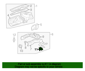 53846-AA010 - Fender Brace - 1997-2001 Toyota Camry | OEM Genuine ...