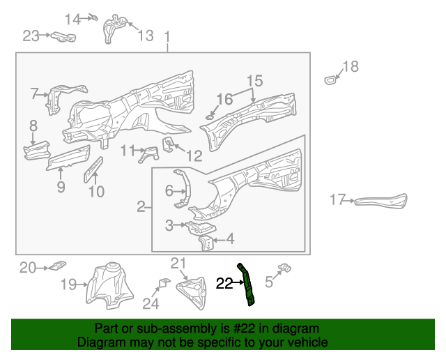 210-628-25-24 - Impact Bar 2000-2003 Mercedes-Benz | Mercedes-Benz USA ...