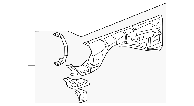 2000-2003 Mercedes-Benz Apron Panel 210-620-60-61 | MB OEM Parts