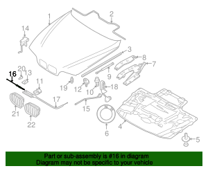 51238176596 - 1997-2003 BMW Release Cable Extension (51-23-8-176-596 ...