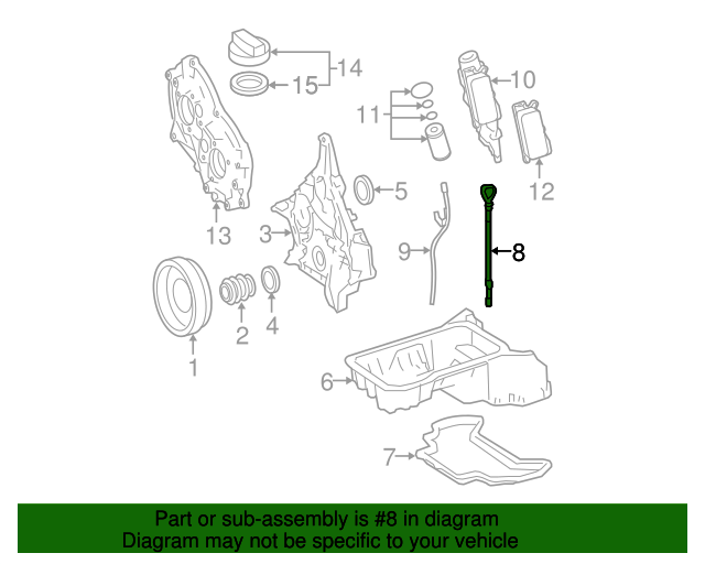 272-010-14-72 - Engine Oil Dipstick 2006-2009 Mercedes-Benz ...