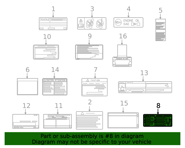 G9275-48120 - Caution Label 2021 Toyota | Longo Toyota Parts