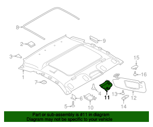 2014-2019 Porsche 911 Trim Cover 991-555-525-02-1E0 | Sunset Porsche Parts