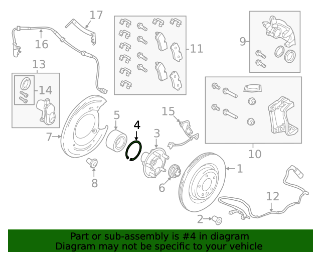 2013-2023 Land Rover Wheel Bearing Retainer Clip LR038382 | OEM Parts ...