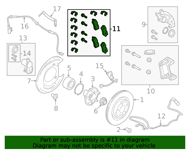 2016-2024 Land Rover Brake Pads Rear LR162047 | OEM Parts Online