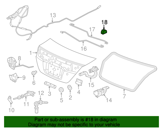 74873-TS8-A01 - Torsion Bar Clip 2013-2015 Honda Civic | Honda Parts Online