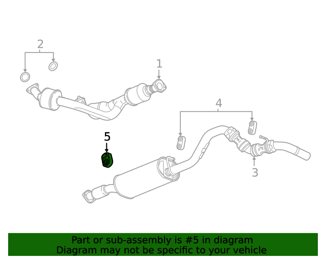 2015-2023 GM Exhaust System Hanger Insulator 23469850 GM ...