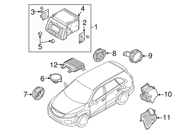 2011-2013 Kia Sorento OEM NEW 2011-13 Kia Sorento Remanufactured Audio ...