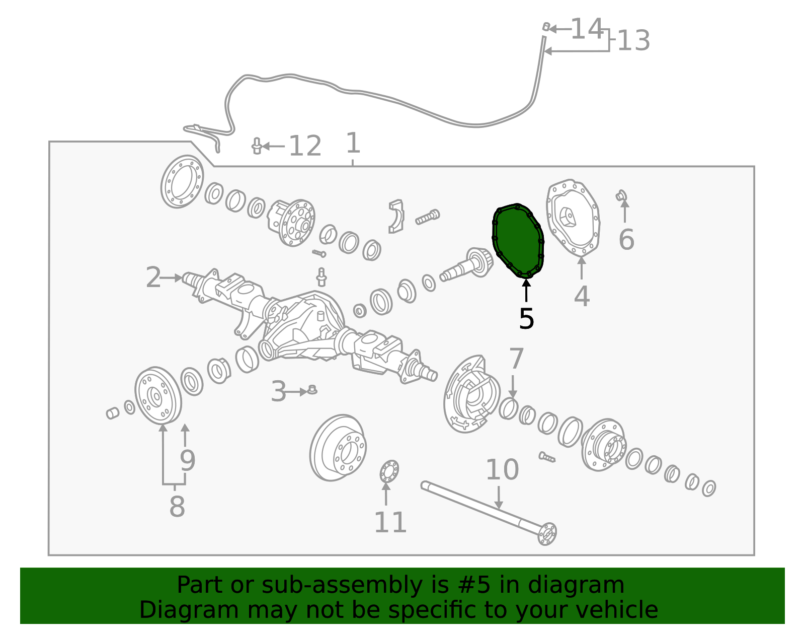 (Replaces 84757352) Rear Axle Housing Cover Gasket 85736736 GM ...