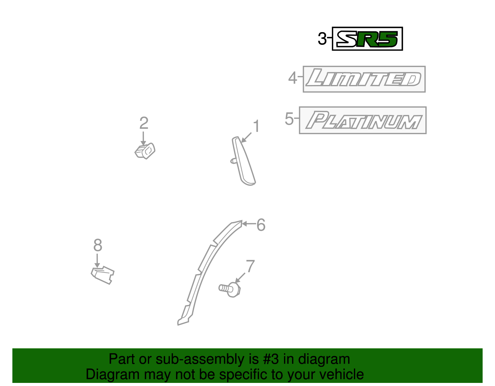 2007-2023 Toyota Nameplate 75455-0C050 | OEM Parts Online