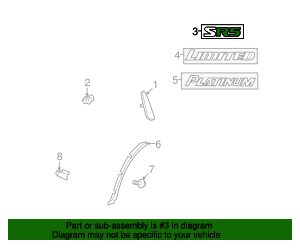 Genuine Toyota Nameplate part# 75455-0C050 for 2007-2023 Toyota ...