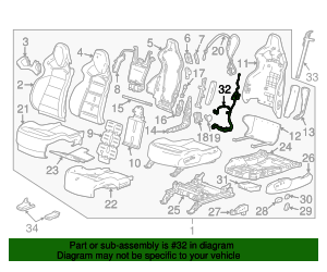 Driver Seat Wiring Harness 84846898 | GMPartsDirect.com