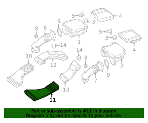 2015-2020 Mercedes-Benz Engine Air Intake Hose 276-090-21-11 ...