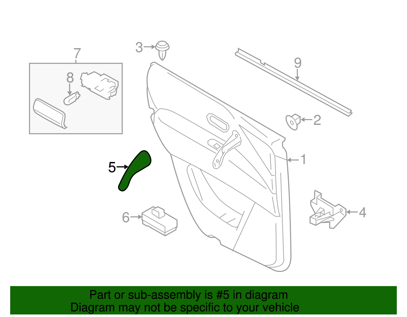 2021-2024 Nissan Armada Handle Cover 82945-6JL0B | Burien Nissan Parts