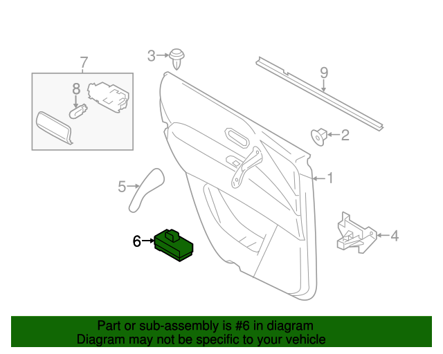 2017-2020 Nissan Armada Window Switch 25431-1V80A | Temecula Nissan Parts