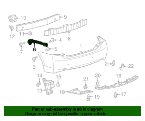 2010-2015 Toyota Bumper Cover Bracket 5257547021 | AutoNationParts.com