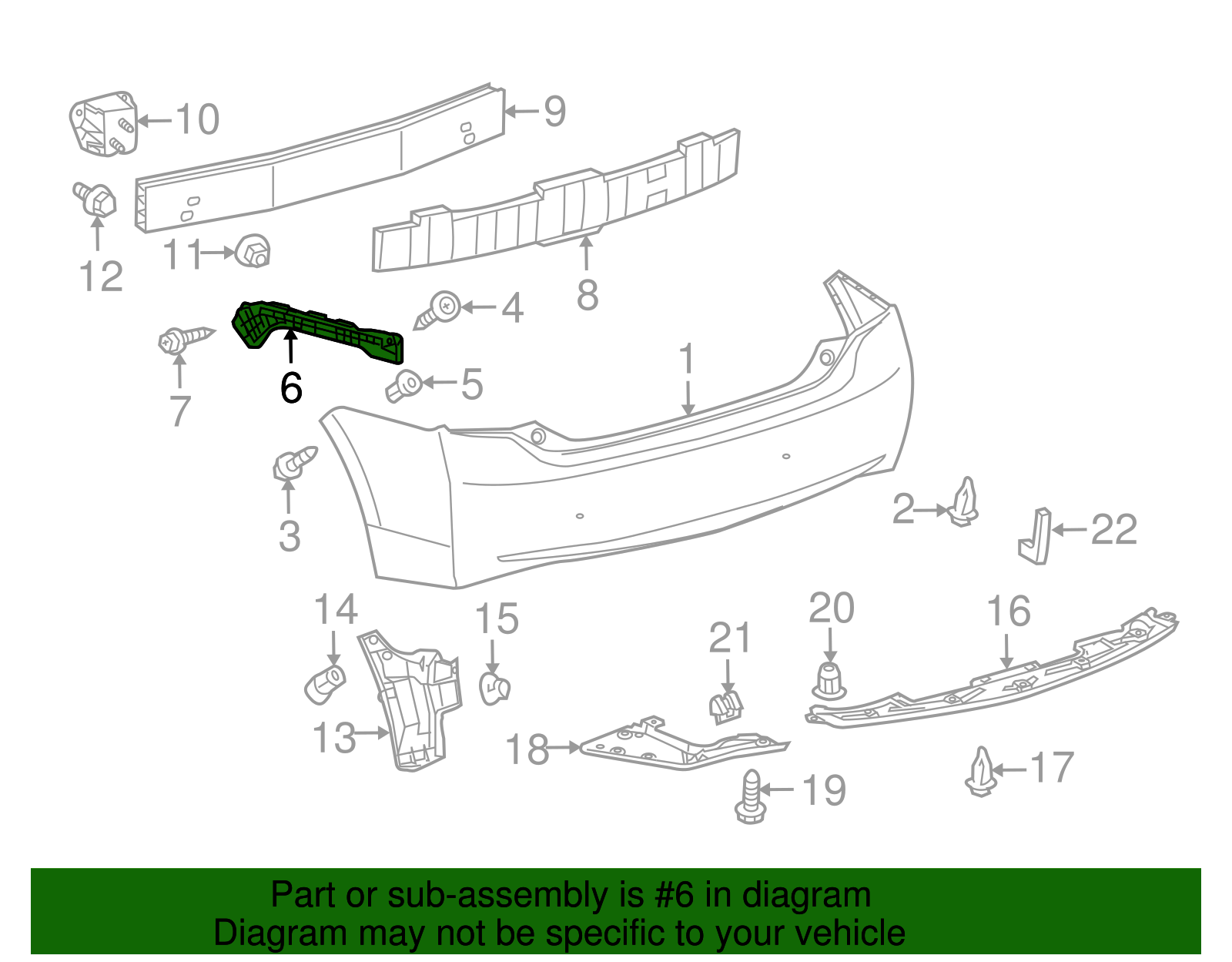 Genuine Toyota Prius Left Rear Bumper Retainer 52576-47021 | Frontier ...