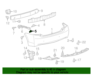 90189-06118 - Bumper Cover Grommet - 2005-2015 Toyota | OEM Genuine ...