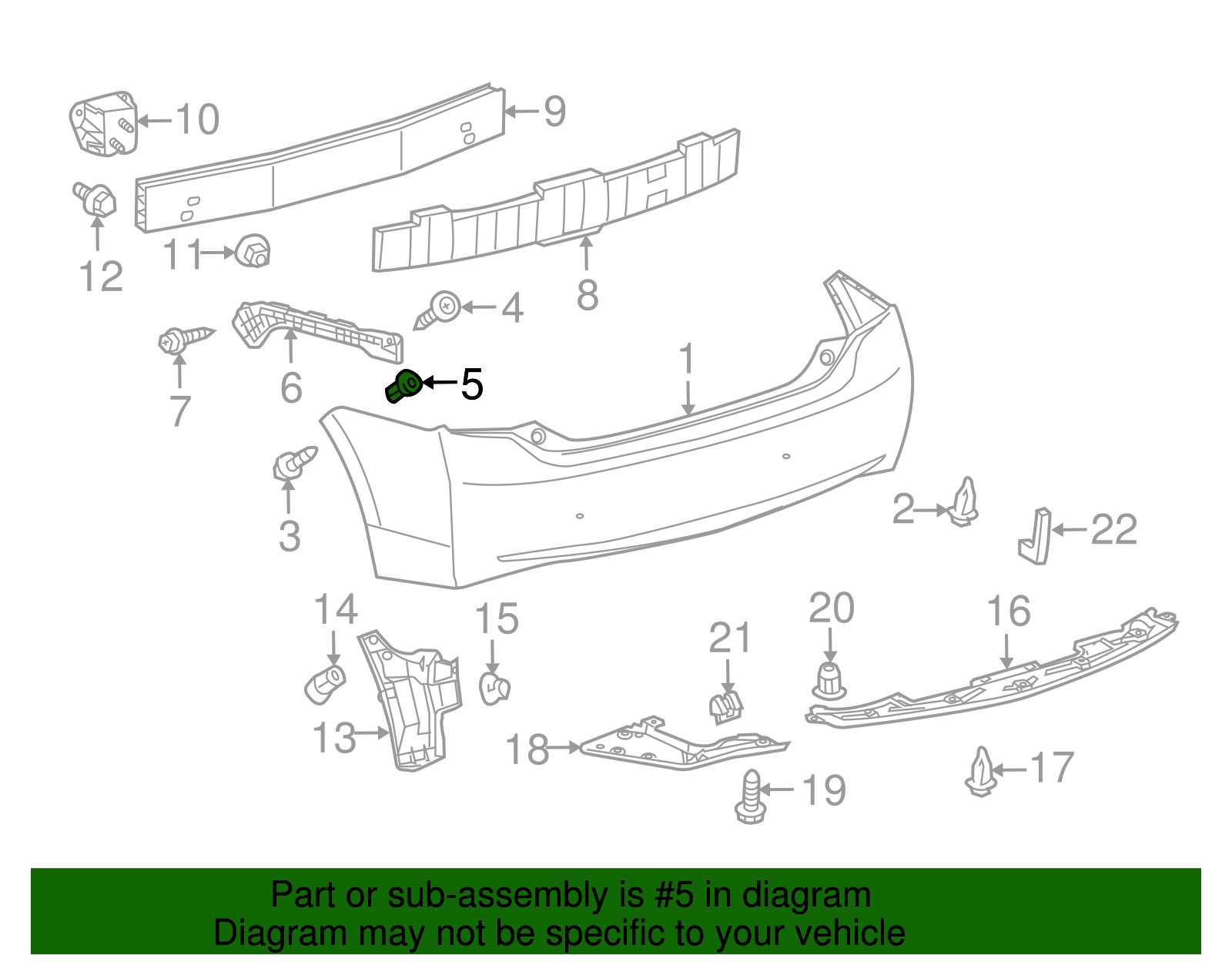 90189-06118 - Bumper Cover Grommet - 2005-2015 Toyota | OEM Genuine ...