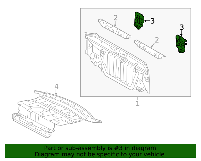 58304-06090 - Bumper Cover Bracket 2019-2023 Lexus | AutoNationParts.com